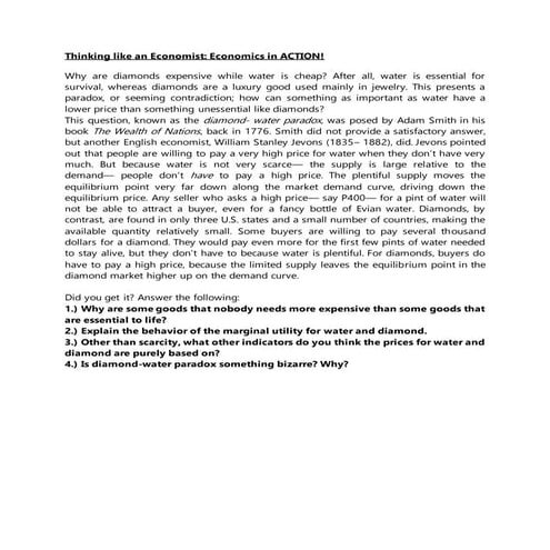 Thinking like an economist | DOCX