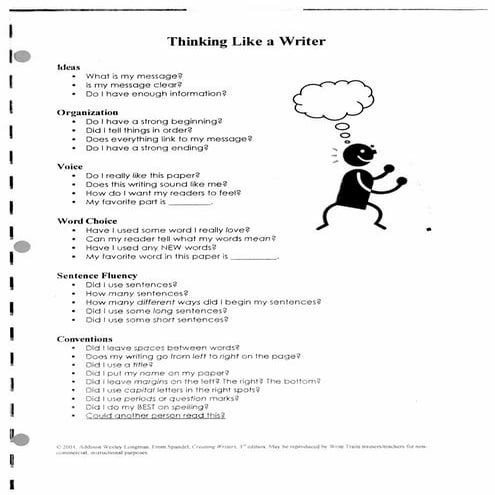 Thinking Like a Writer | PDF