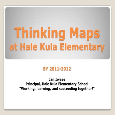 Thinking Maps at Hale Kula Elementary School | PPTX