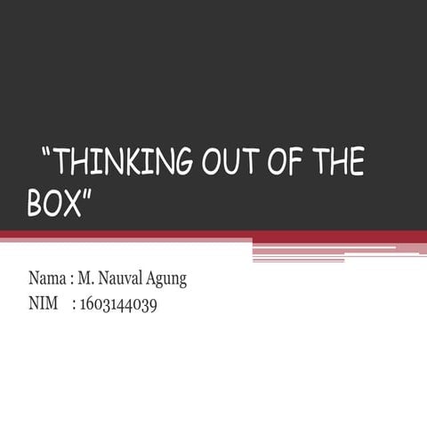Thinking out of the box | PPTX