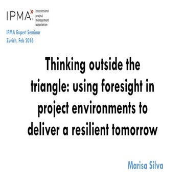 The foresight framework: Structuring a Foresight Project | PPTX