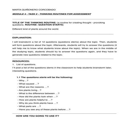 Thinkingroutines | PDF | Educational Assessment | Education