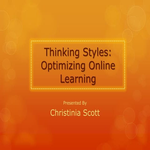 Thinking styles | PPTX