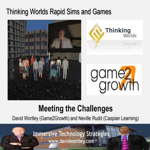 Thinking worlds rapid sims and games | PPT