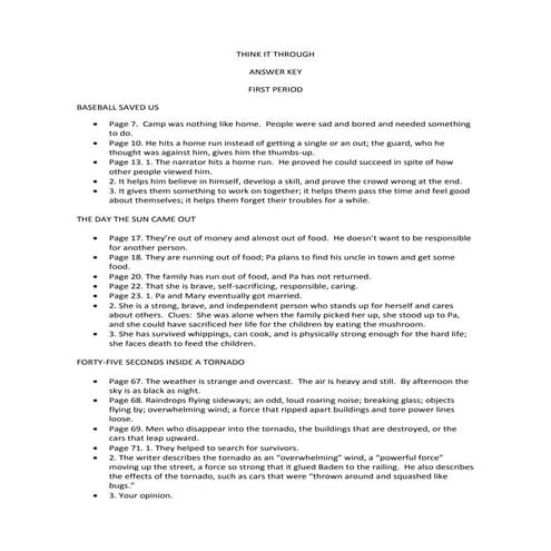 Think it through 8th grade 1st. period | PDF