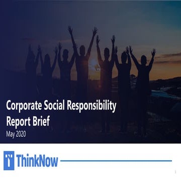 ThinkNow Corporate Social Responsibility 2020 | PPT
