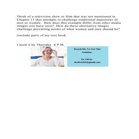 Think of a television show or film that was not mentioned in Chapter.docx