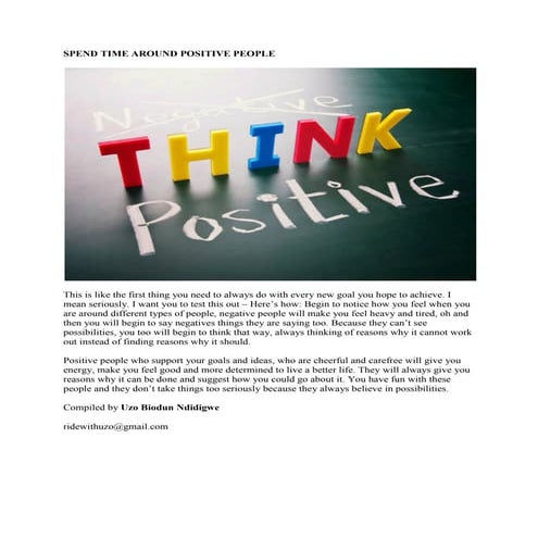 Positive thinking | PPTX