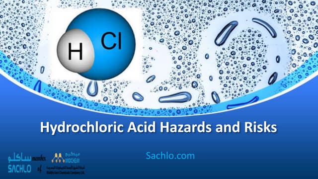 Hydrochloric acid uses, hazards and industrial applications | PPTX