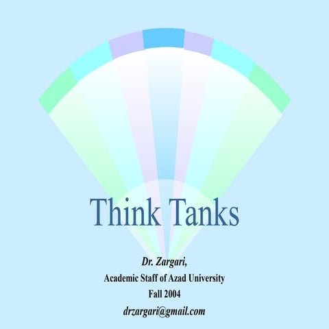 Think tanks, an instrument for development | PPT