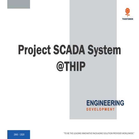 Thip-Scada system For Supplier to making proposal | PDF