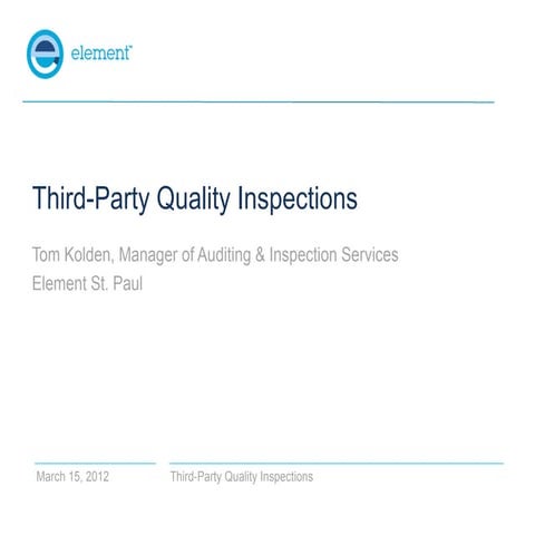 Third Party Quality Inspections | PPT