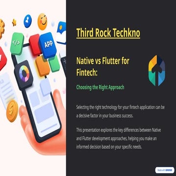 Native vs Flutter for FinTech App Development: Choosing the Right Tech Stack in 2025 | PPTX