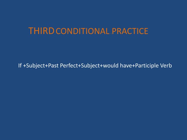 Presentation first conditional | ODP