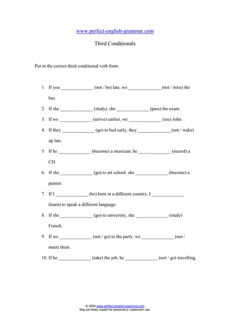 Ejercicios de zero and primer condicional pdf | PDF