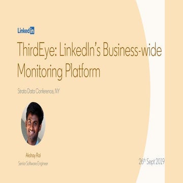 ThirdEye - LinkedIn's Business-wide monitoring platform | PDF