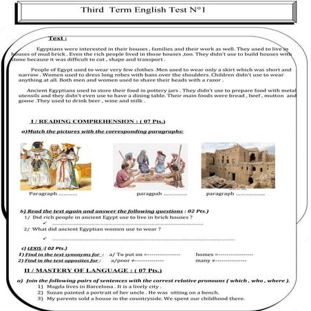 Third final test 1 ms4 | PDF