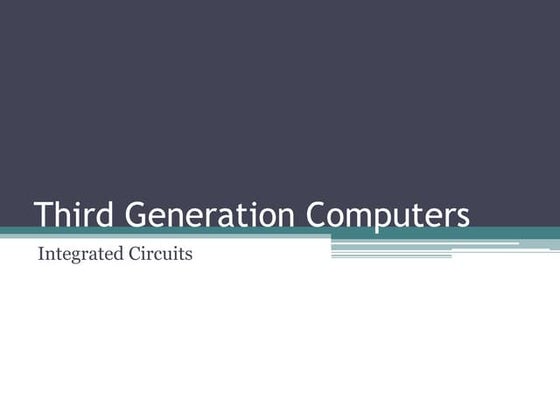 3rd generation computer | PPTX