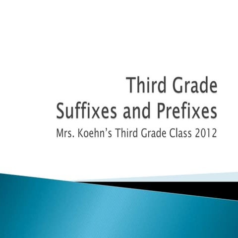 Third grade prefix | PPTX
