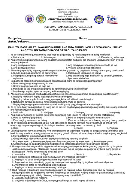 ESP 8, KATAPATAN SA SALITA AT GAWA | PPT