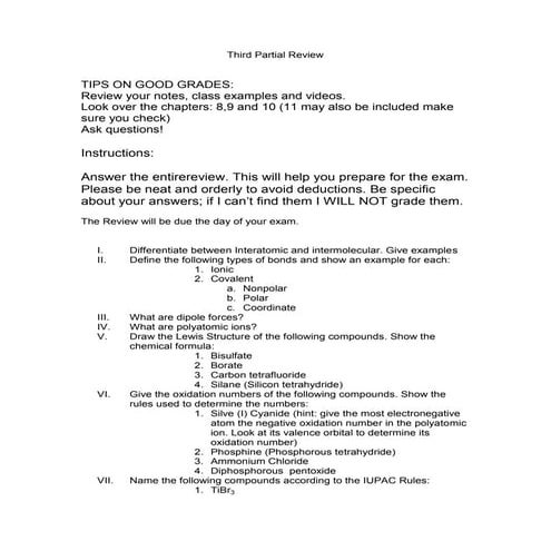 Third partial review | PDF