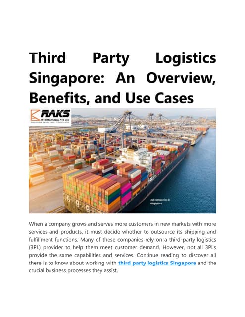 Third-Party Logistics | PPT