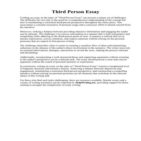 Third Person Essay.pdf | Technology & Computing