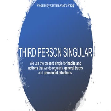 Third person singular - Grammar | PPTX
