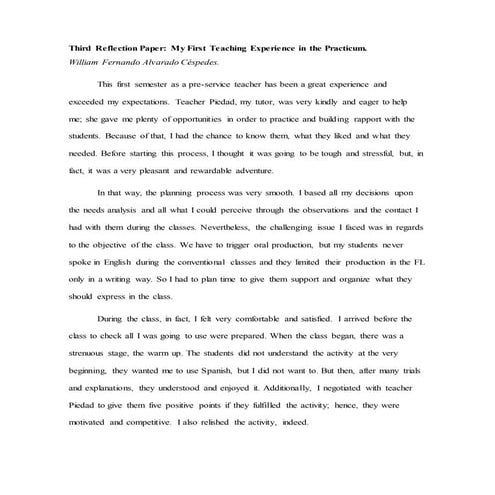 Third reflection paper | DOCX