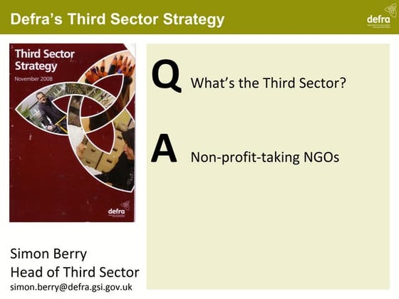 Don't Forget The Third Sector | PPT