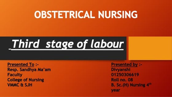 Physiological changes during third stage of labor | PPTX | Pregnancy ...