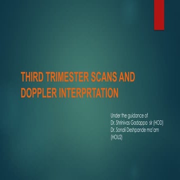 Comprehensive Guide to Third Trimester Ultrasound and Doppler ...