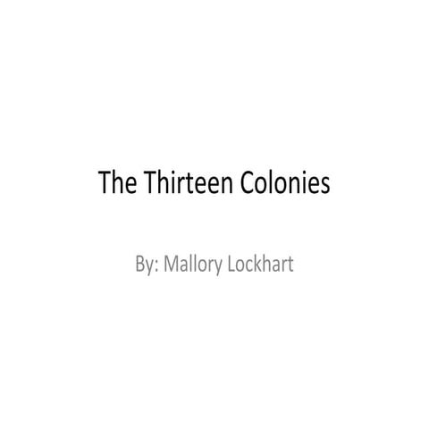 Thirteen colonies | PPT
