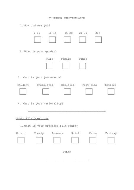 Questionnaire for media | PDF