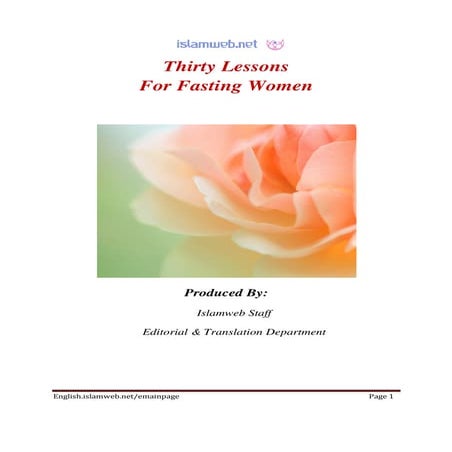 Thirty Lessons For Fasting Women | PDF