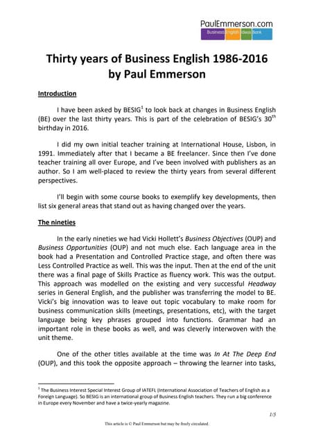 What is Business English? | PDF | Homework and Study | Education