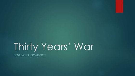 The Thirty Years War | PPT