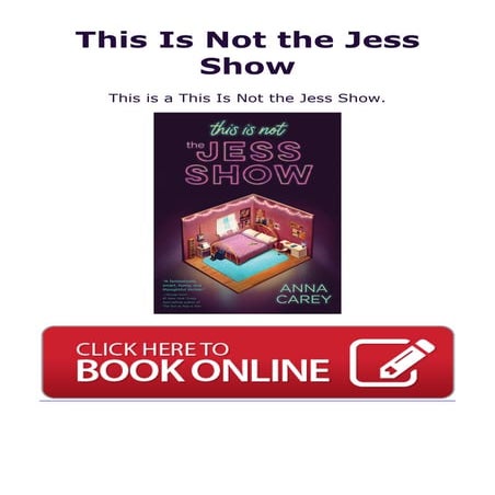 [PDF] Libri This Is Not the Jess Show | PDF