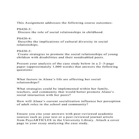 This Assignment addresses the following course outcomesPS42.docx