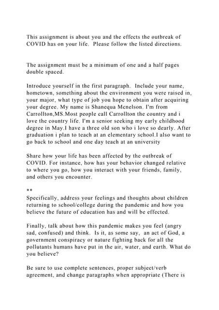 This assignment is a short introduction to thinking more about p.docx