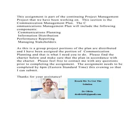 This assignment is part of the continuing Project Management Project.docx