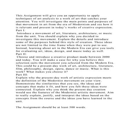 This Assignment will give you an opportunity to apply techniques of .docx