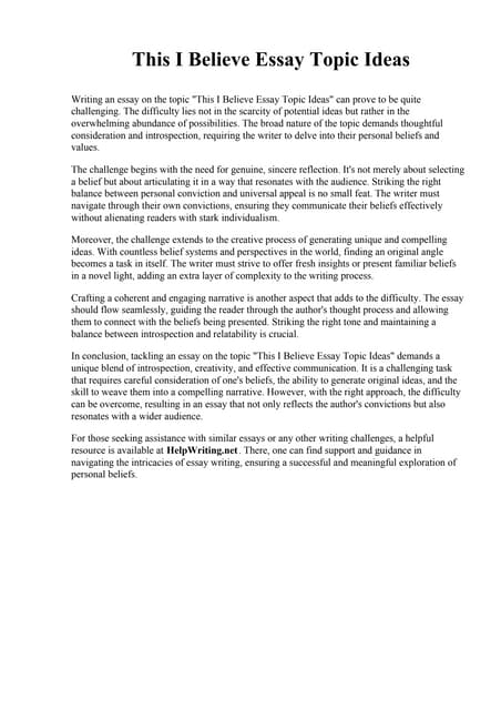 This I Believe Essay Examples.pdf