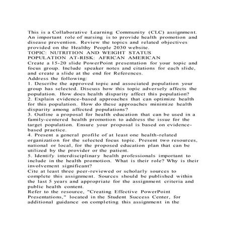 This is a Collaborative Learning Community (CLC) assignment.An i | DOCX | Business | Business ...