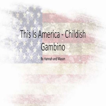 This is America by Hannah and Mason | PPTX