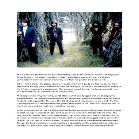 This is a photo of the famous boy band the beatles taken by the ...