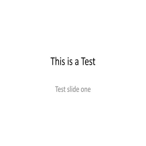 This is a test | PPTX