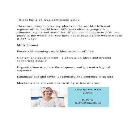 This is basic college admissions essay.There are many interest.docx