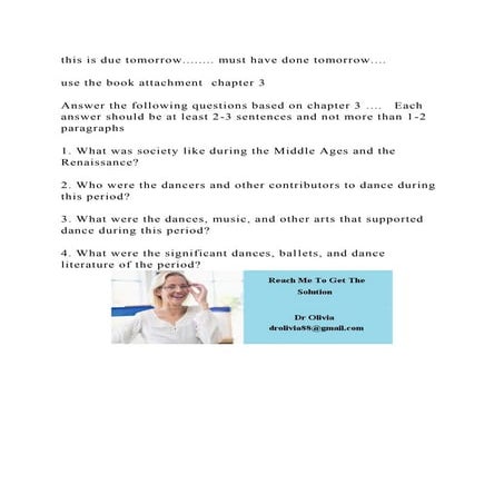 this is due tomorrow..... must have done tomorrow...... Mediev.docx