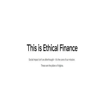 This is Ethical Finance | PPTX